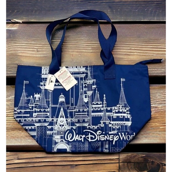 Disney | Bags | Disney World Parks Insulated Shoulder Tote Bag Blue ...